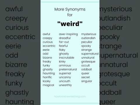 Synonyms for weird