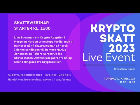 Kryptoskatt 2023 – Live Event med Skatteetaten og skatteeksperter