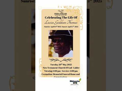 Lucias Geddian Thomas | Funeral Announcement #obituariessvg