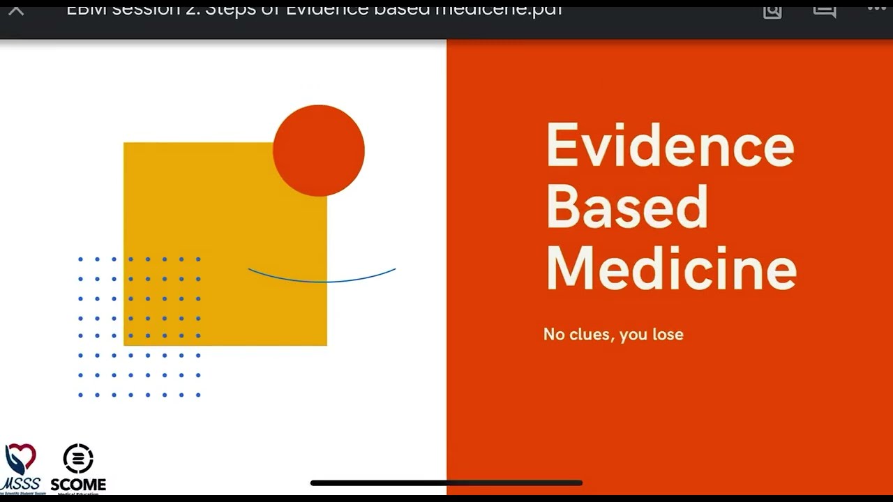 Lecture 2 Basic steps in EBM