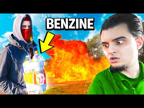 3 liter benzine met cobra 6 afsteken gaat fout... (BRAND!)