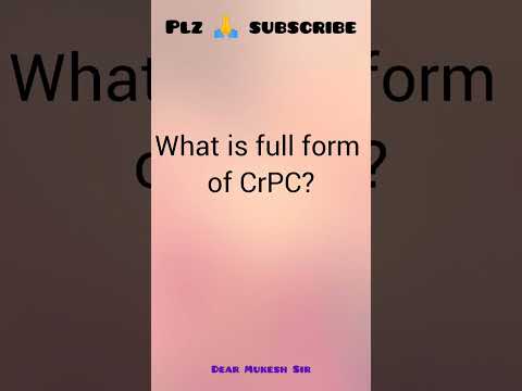 What is full form of CrPC #law #short #shorts #facts #viral ##trending #gs #study #iqtest #lawyer