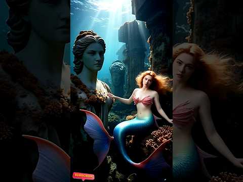 🌊🧜♀️ Lost Kingdom Beneath the Waves – The Mermaid & Ancient Ruins 🏛️✨#shorts #mermaid #aiart
