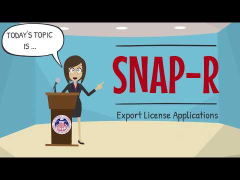 SNAP-R: Export License Applications with Audio Descriptions