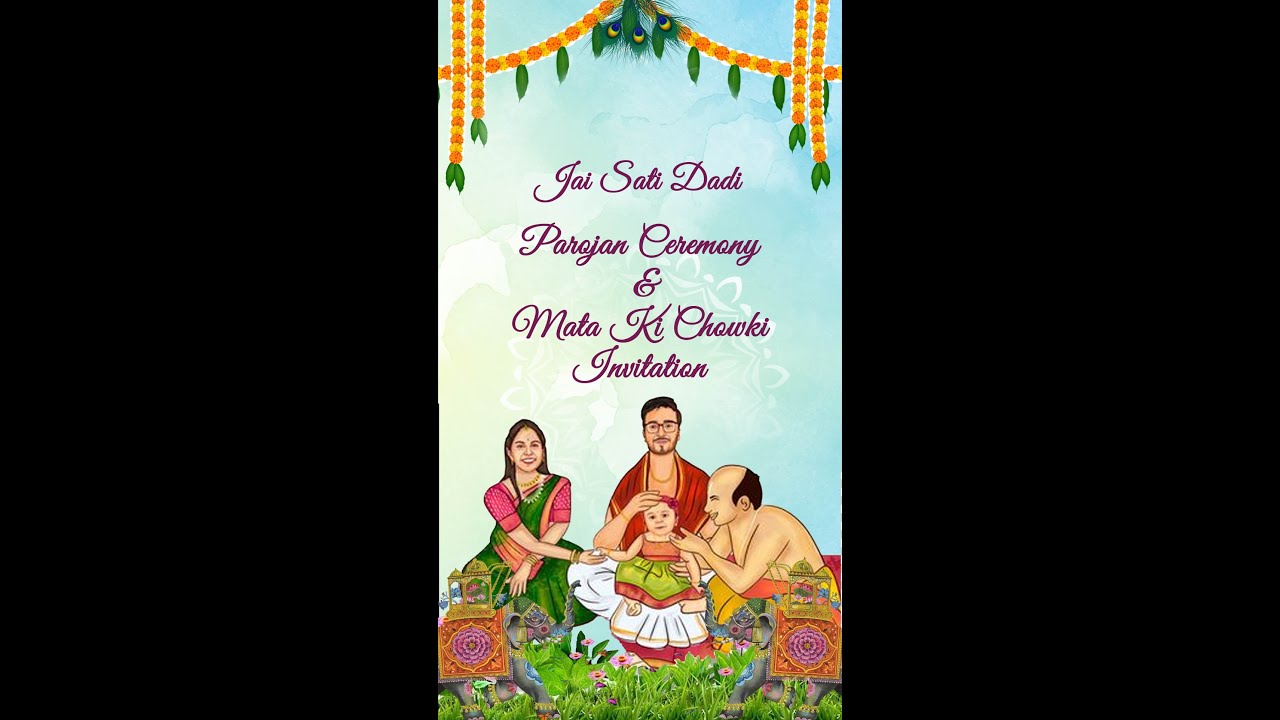 Parojan Invitation Video | Parojan WhatsApp Invitation Card | Rajasthani Theme Invitation 2024-25