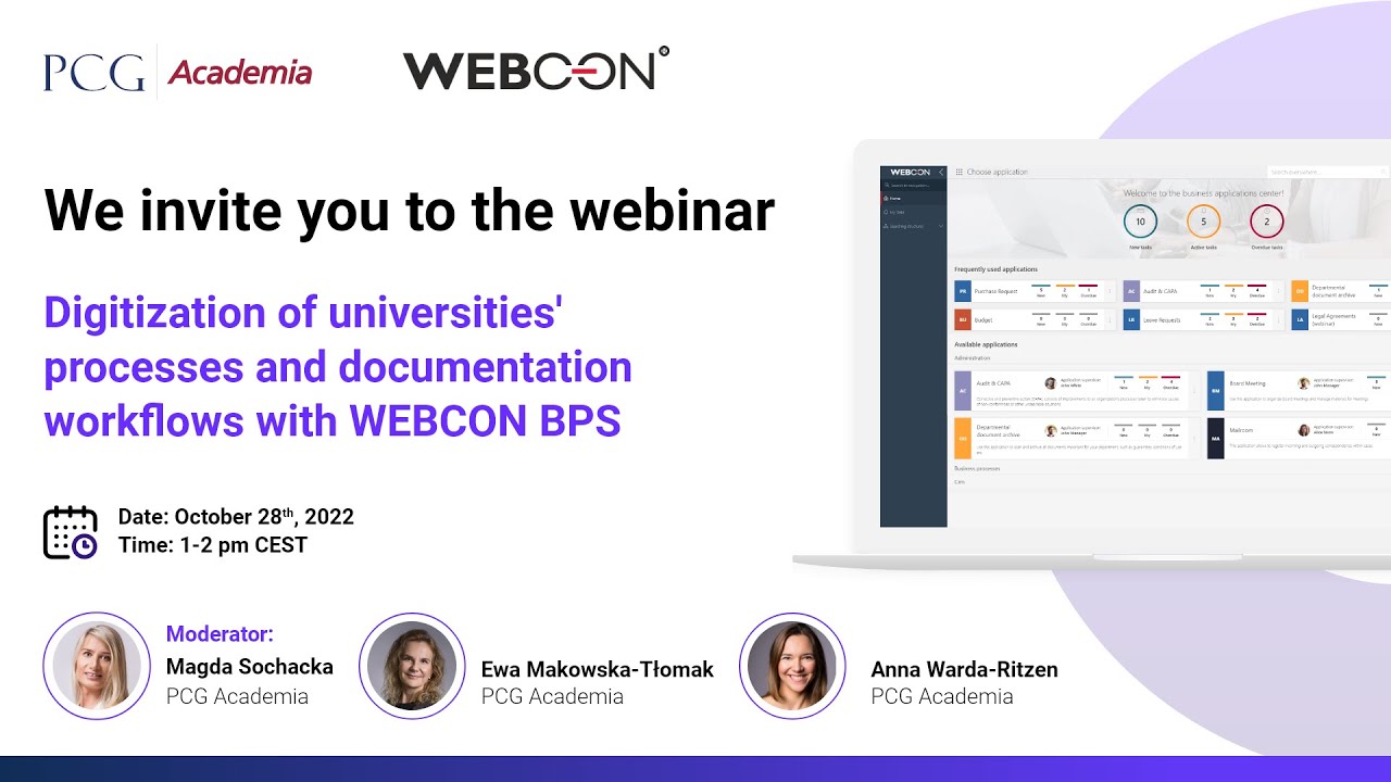 Digitization of universities' processes and documentation workflows with WEBCON BPS