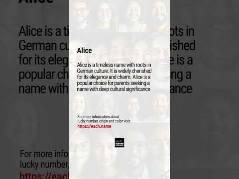 Discover the Meaning of Names! 🌍✨ #NameMeaning #BabyNames #UniqueNames #alice