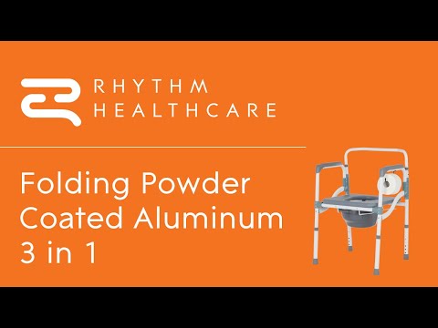 Folding Powder Coated Aluminum Commode 3 in 1