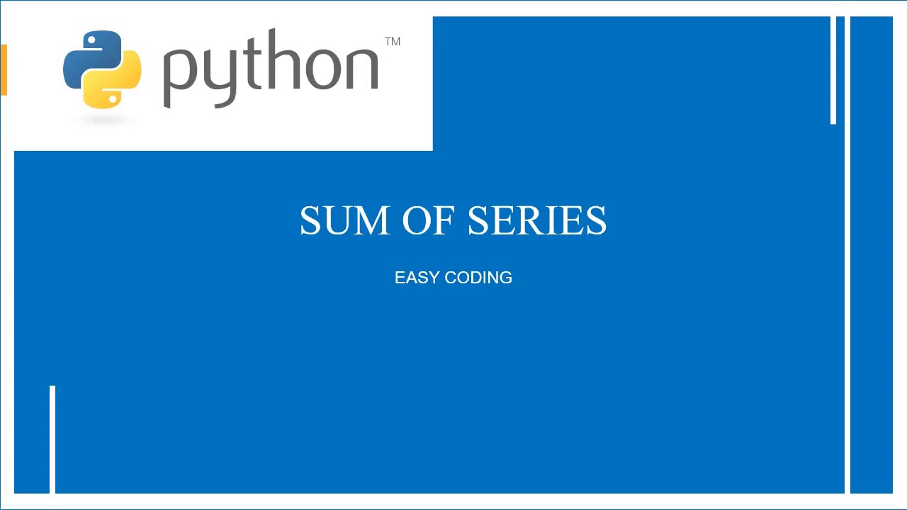 Python Program To Find The Sum Of Series||Python Programming||Python programs for begginers