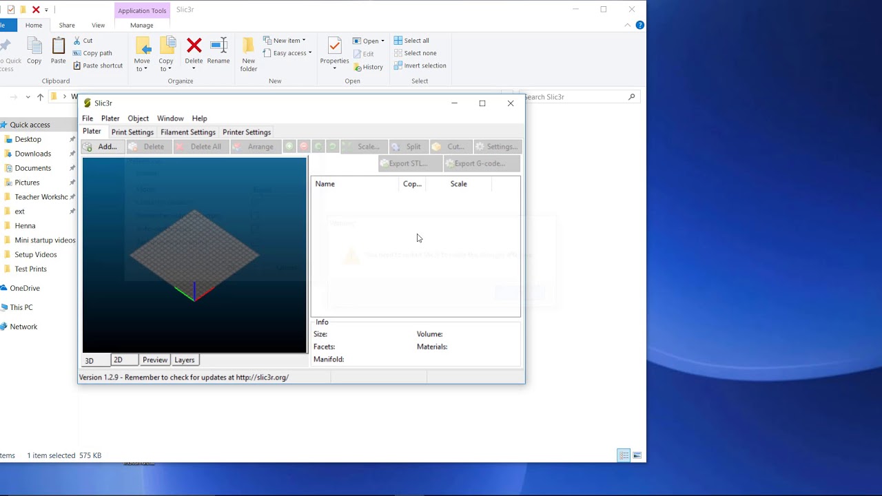 Part 2: Slic3r configuration