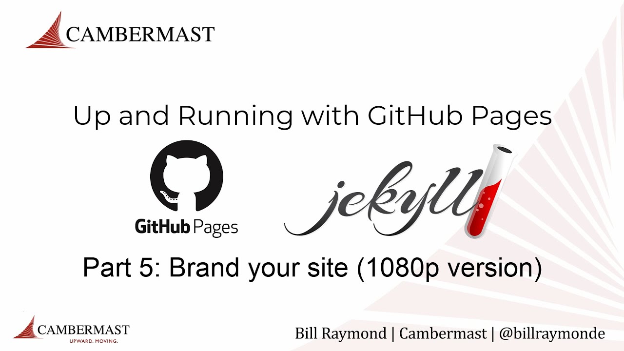 [hi-res] Up and running with GitHub Pages, Part 5: Brand the Jekyll Site