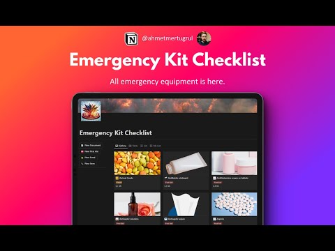 Emergency Kit Checklist | Notion Template