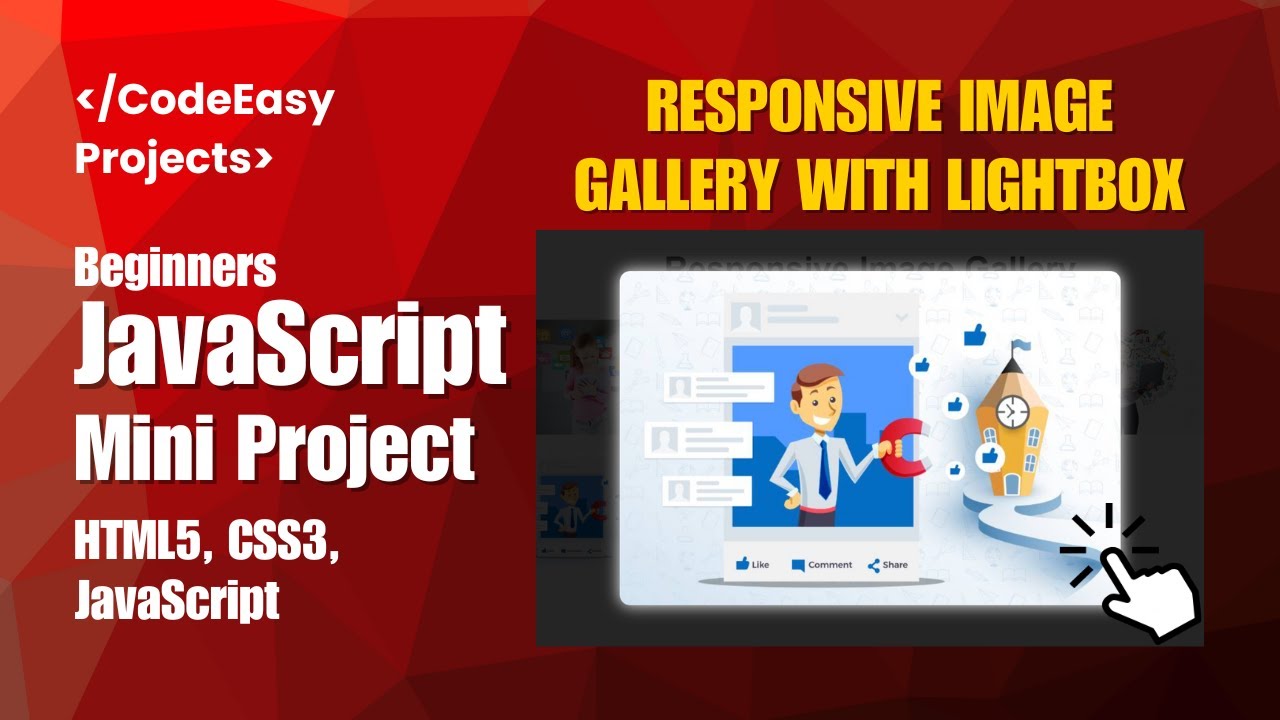 Create a Stunning Responsive Image Gallery with Lightbox using HTML, CSS & JavaScript | Project #2