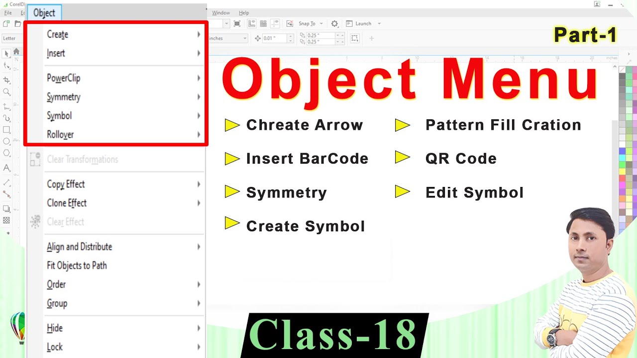 #18 Object Menu in CorelDraw | CorelDraw Tutorials | Object Part-1