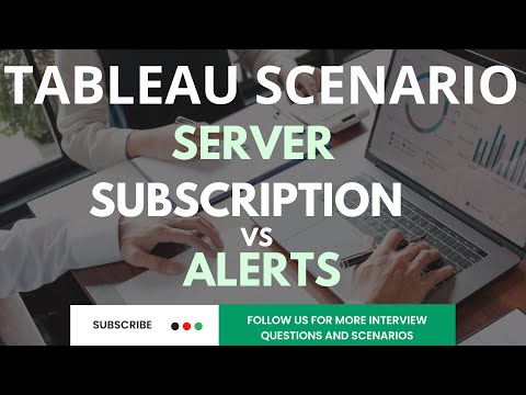 Tableau Server | Subscription vs Alert