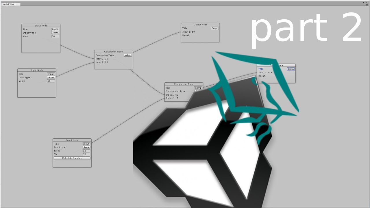 Unity 3d Tutorial Node Editor part 2 [Advanced]