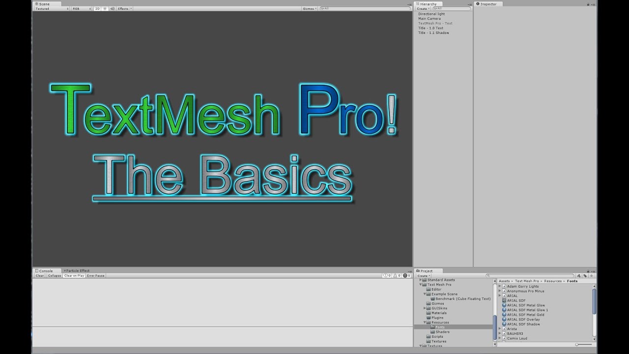 TextMesh Pro - The Basics