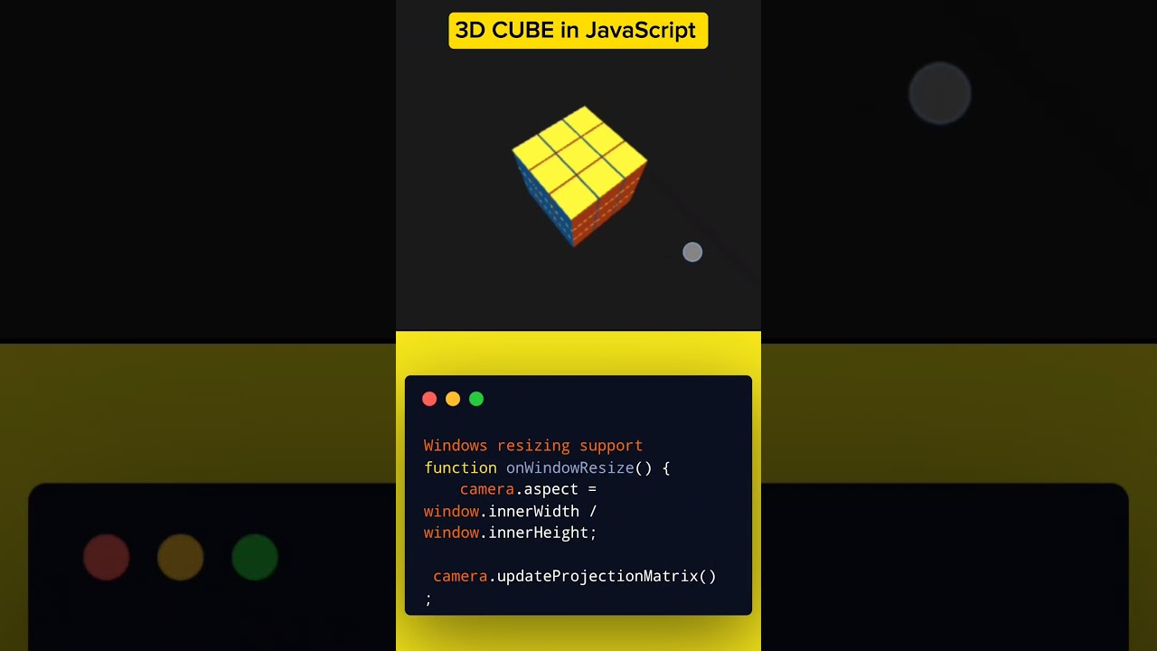 3D Cube Animation in HTML CSS JS 🔥 | Pure Code (No Library) 🚀
