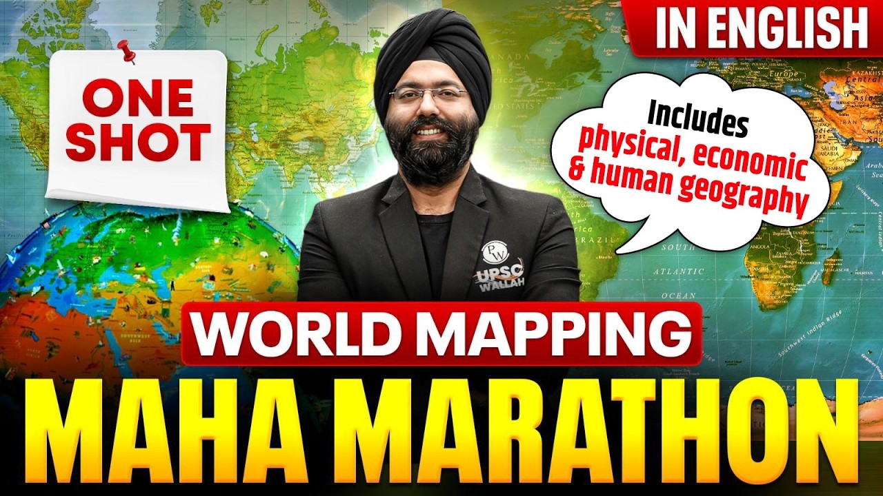Complete World Mapping in One Video 🔥🔥|  World Mapping in One Shot🔥🔥 | UDAAN 2026 in English📖📖