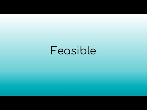 Feasible Definition