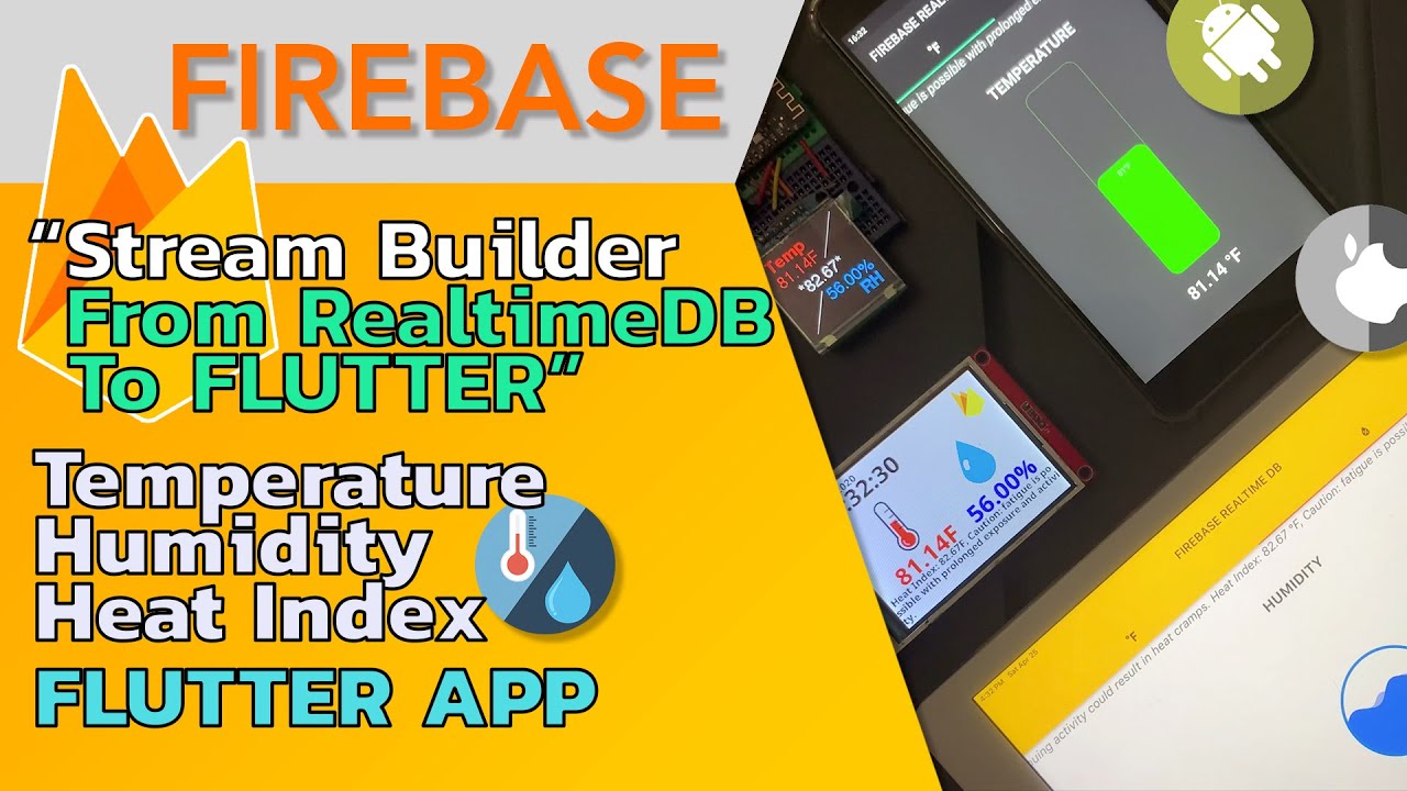 FIREBASE | FLUTTER | Stream builder from Realtime DB to Flutter(iOS, Android)