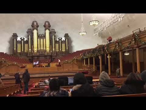 Inside the Salt Lake Tabernacle, Temple Square, Salt Lake City, Utah, December 30, 2019