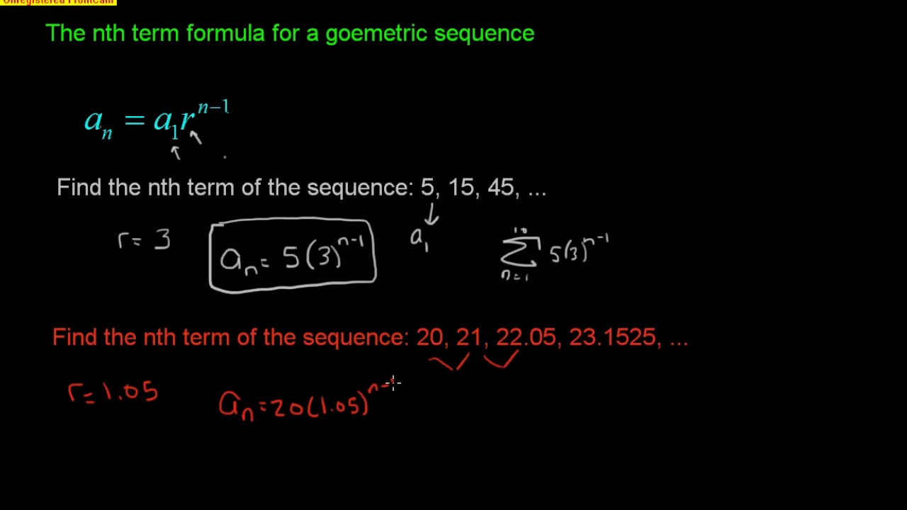 Pre-Calculus 9.3: Geometric Sequences