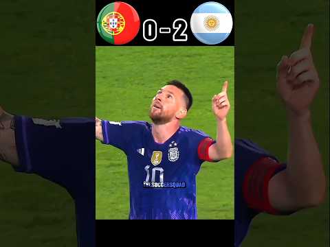 Portugal vs Argentina 🔥🏆 Messi vs Ronaldo Imaginary Match #football #shorts