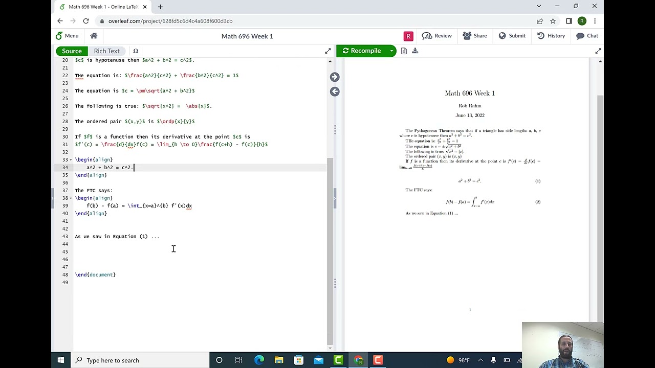 Using Align, Eqref and Ref