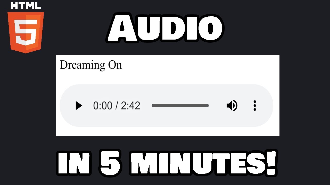Learn HTML audio in 5 minutes! 🔊