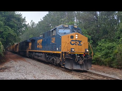 CSXT 7386 leads CSX L657 at Cayce SC on the CSX Columbia Subdivision the S-Line