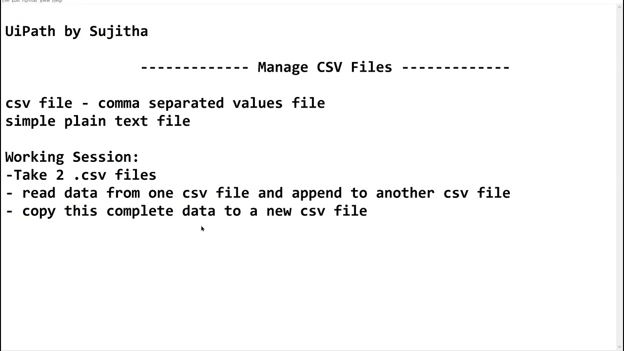 Manage CSV Files | CSV file Automation | example in UiPath Studio using read , write, append csv