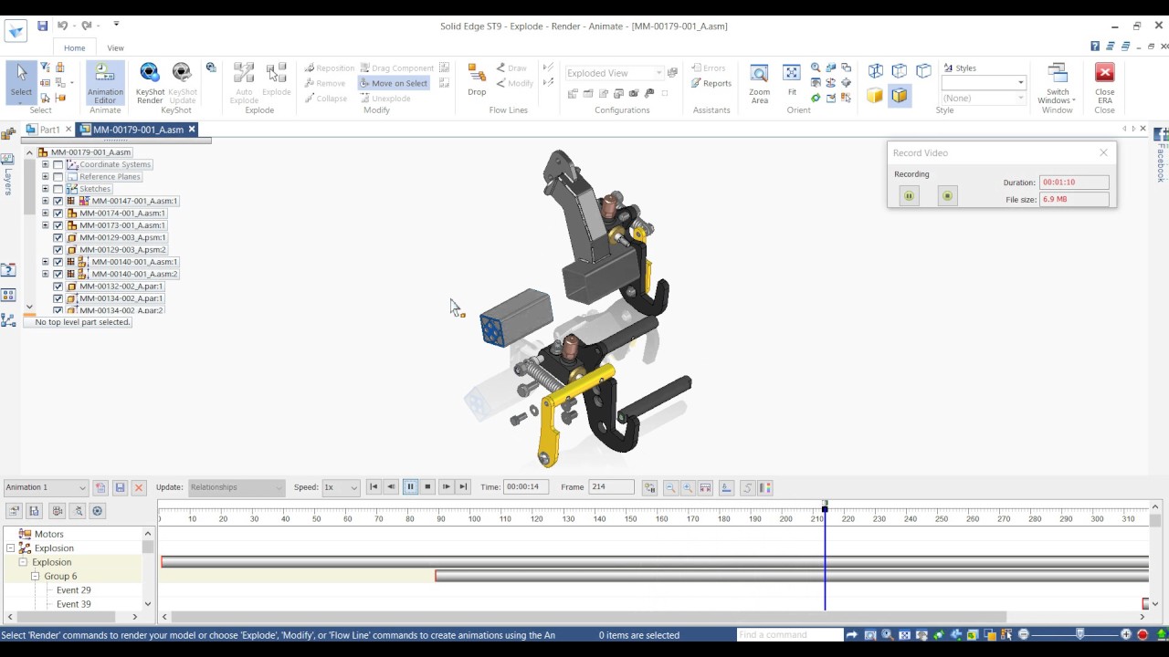Solid Edge ERA Exploded Assembly Animation