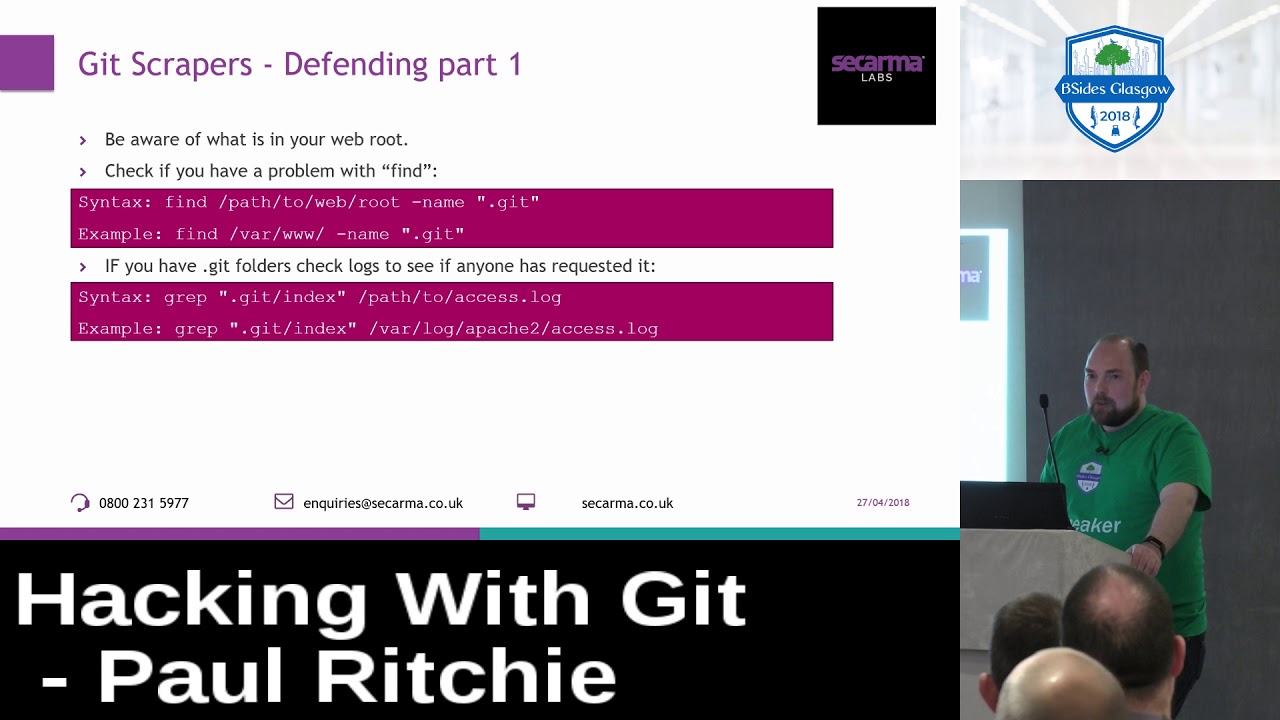 BSides Glasgow 2018 - Paul Ritchie - Hacking with Git