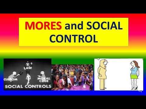 MORES and  SOCIAL CONTROL  - Sociology