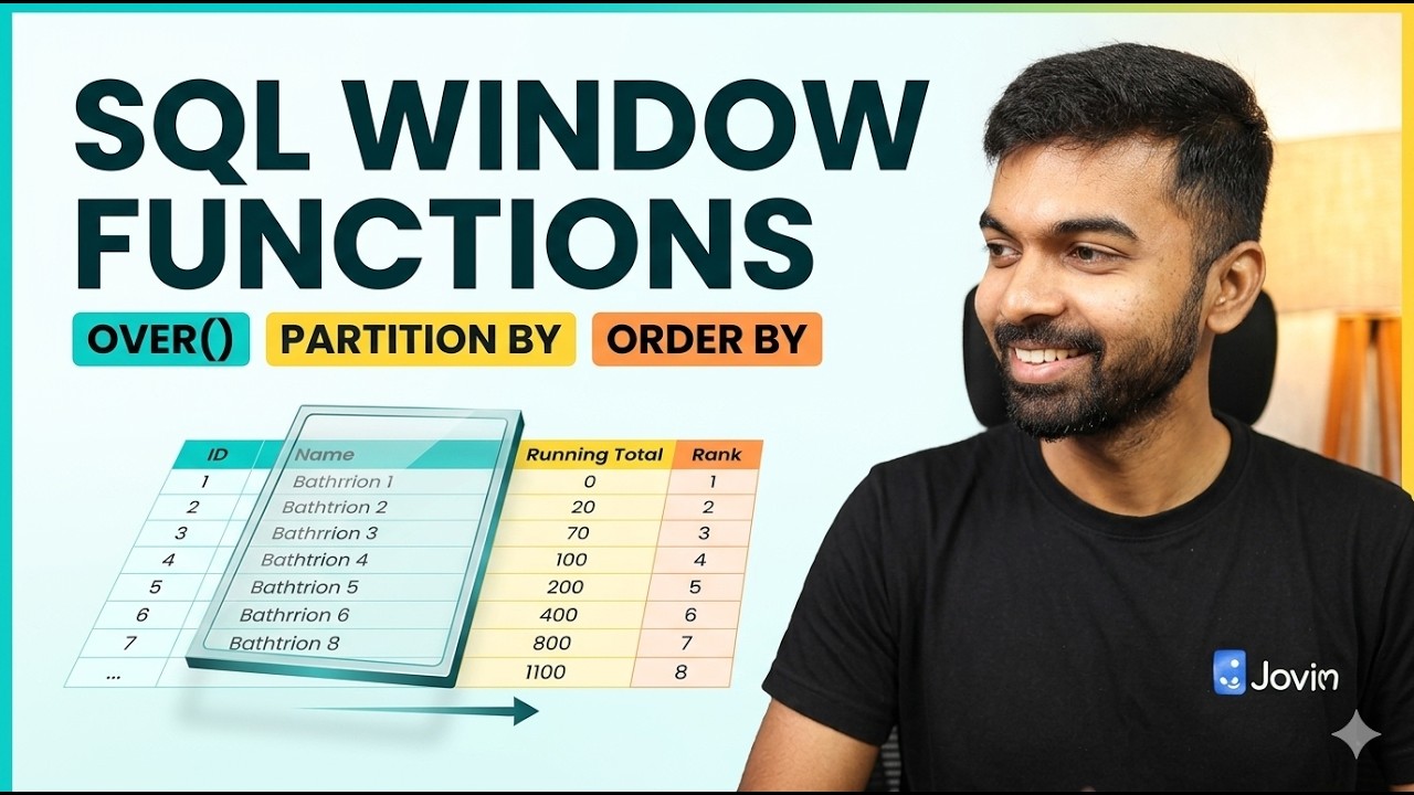 SQL Window Functions Explained - Full Hands-On Tutorial