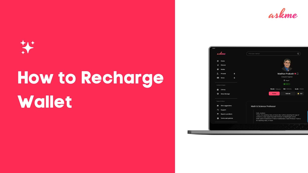 How to Recharge Your Wallet on Askme | Step-by-Step | #askme