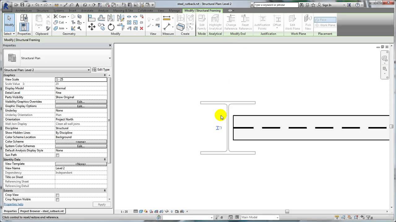 Autodesk Revit: Beam Alignment References and Cutback