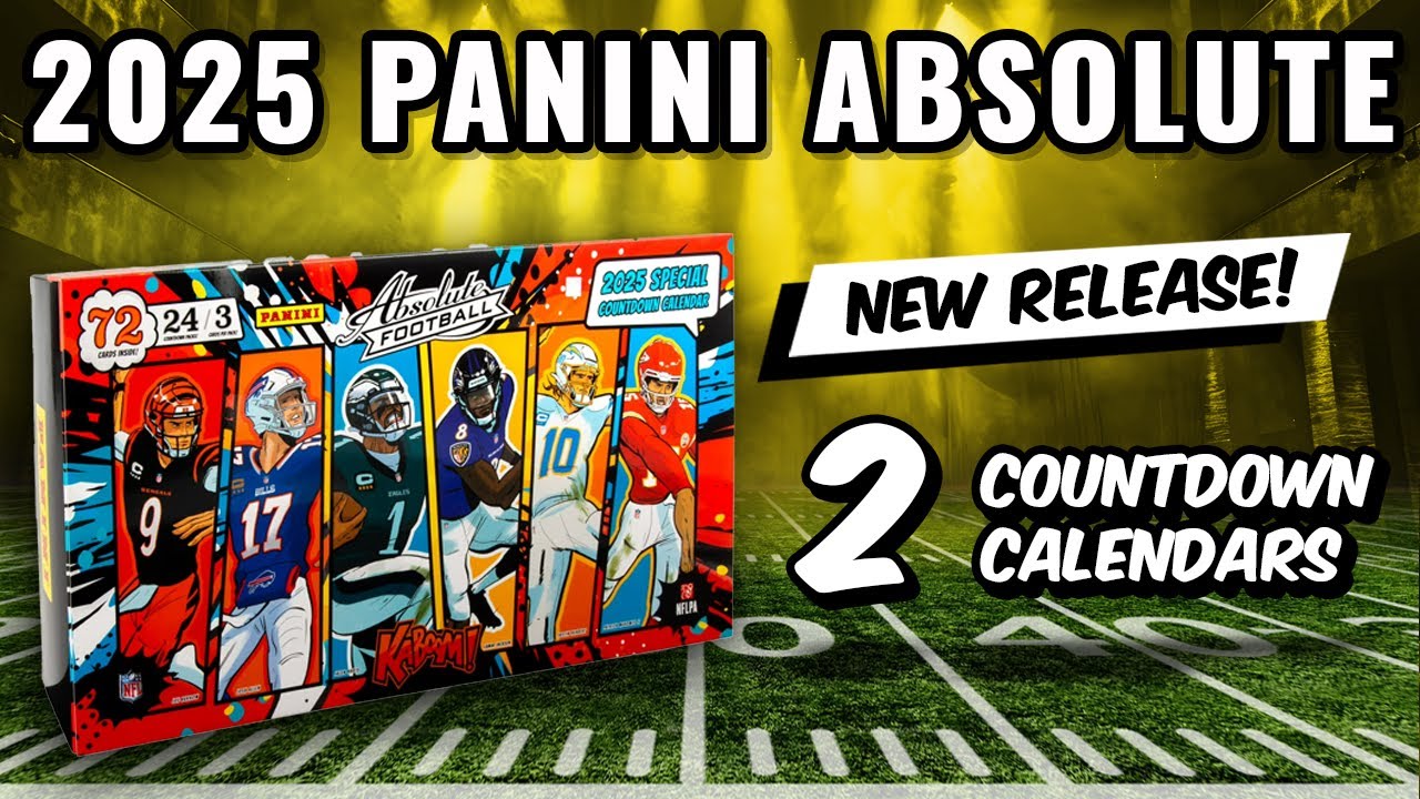 HUGE KABOOM!!!🚨NEW RELEASE🚨 2025 PANINI ABSOLUTE NFL FOOTBALL COUNTDOWN HOLIDAY CALENDARS