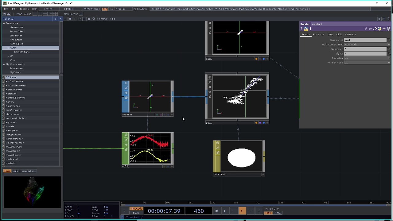 Inter/Access TouchDesigner Workshop Day 2 / Part 1 (Audio Visualization) (26th of September 2017)