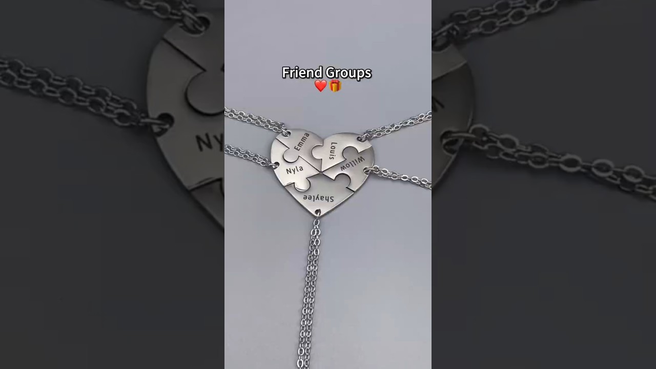 3, 4, or 5? Tag your besties! 👭 🧩 The perfect matching set for your crew. #besties #gift #jewelry