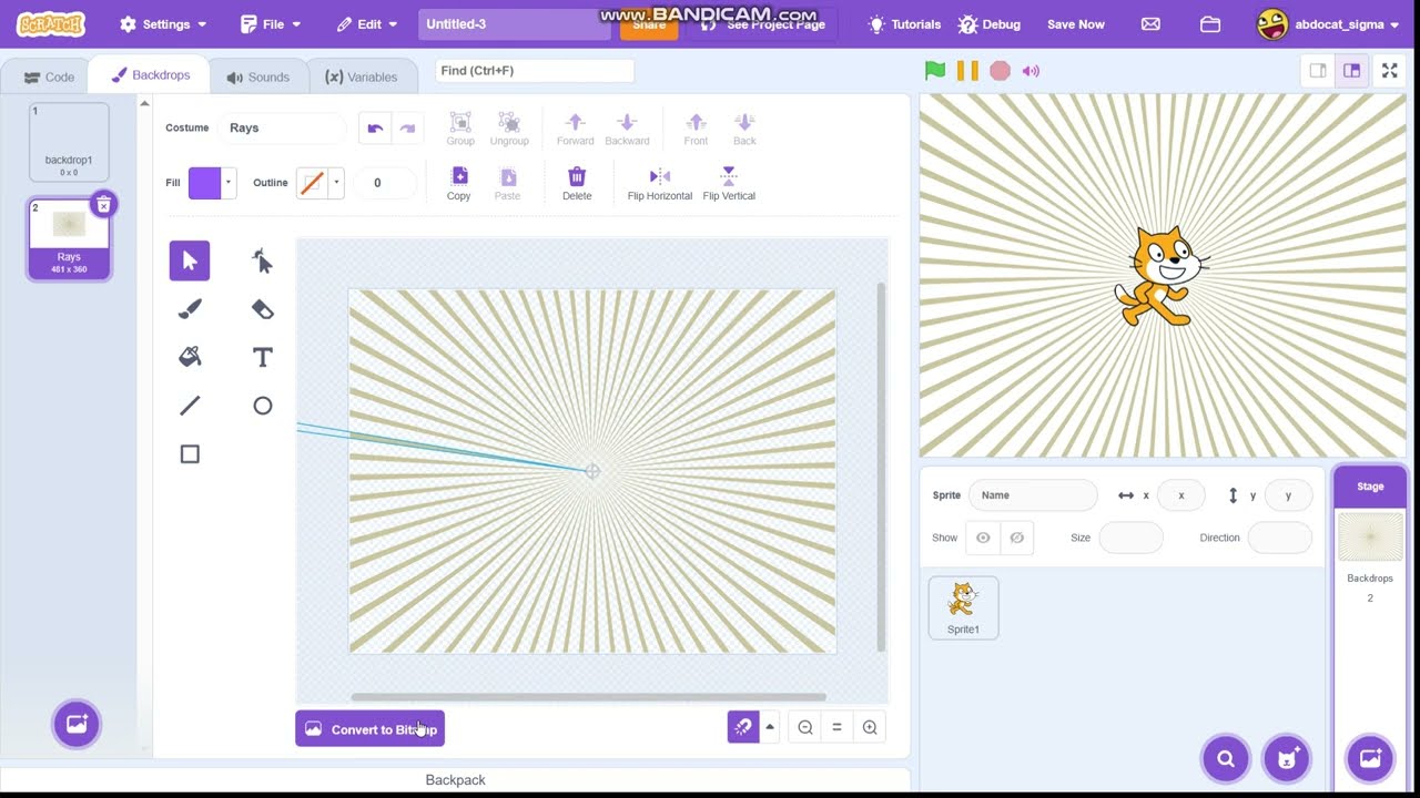 scratch backdrop break technique