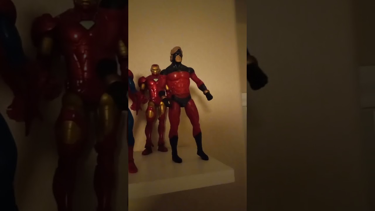 All The Red Costumed Characters On 1 Shelf!