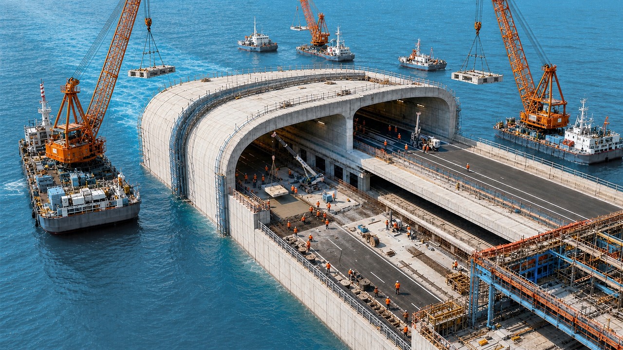 How Europe Has Been Sinking 18 km of Concrete Into the Sea for Over a Decade to Build This Tunnel