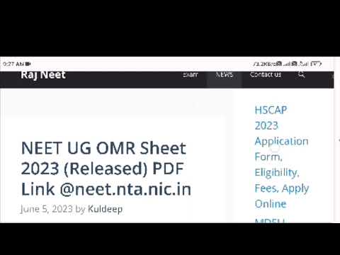 OMR Sheet kese download kre /NEET answer key #neet #nta #ecineet #neetanswerkey2023neet