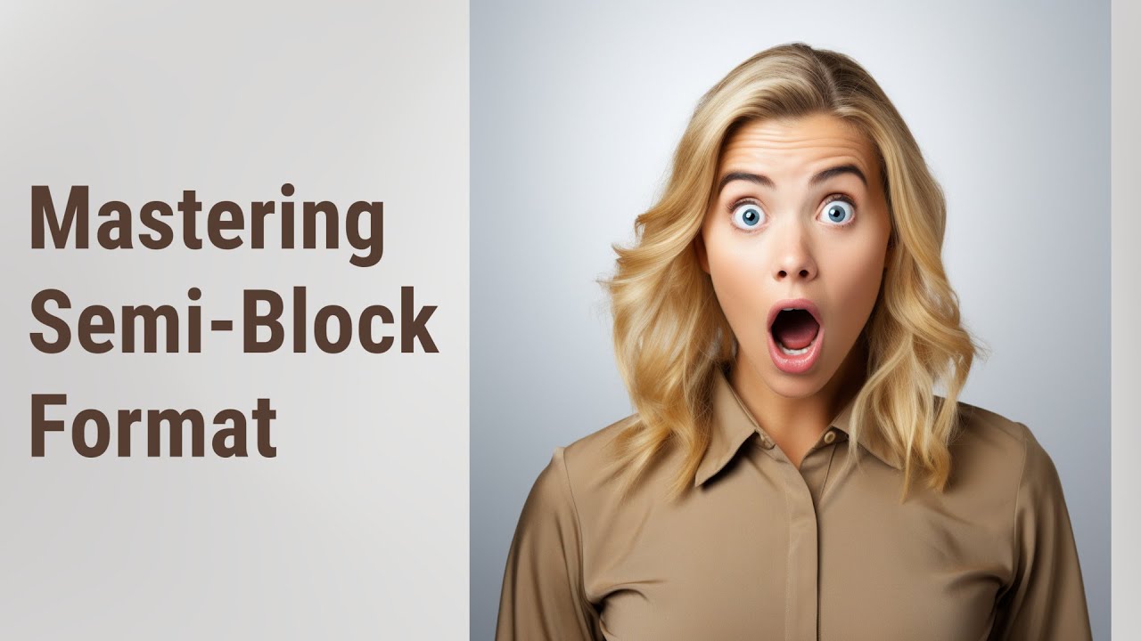 Mastering Semi-Block Letter Format: A Key to Effective Communication