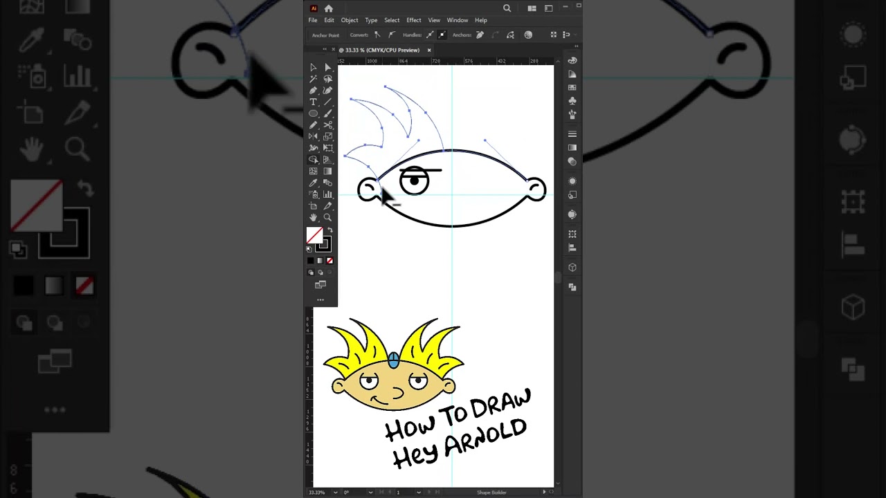 Hey Arnold Tutorial drawing In Adobe Illustrator