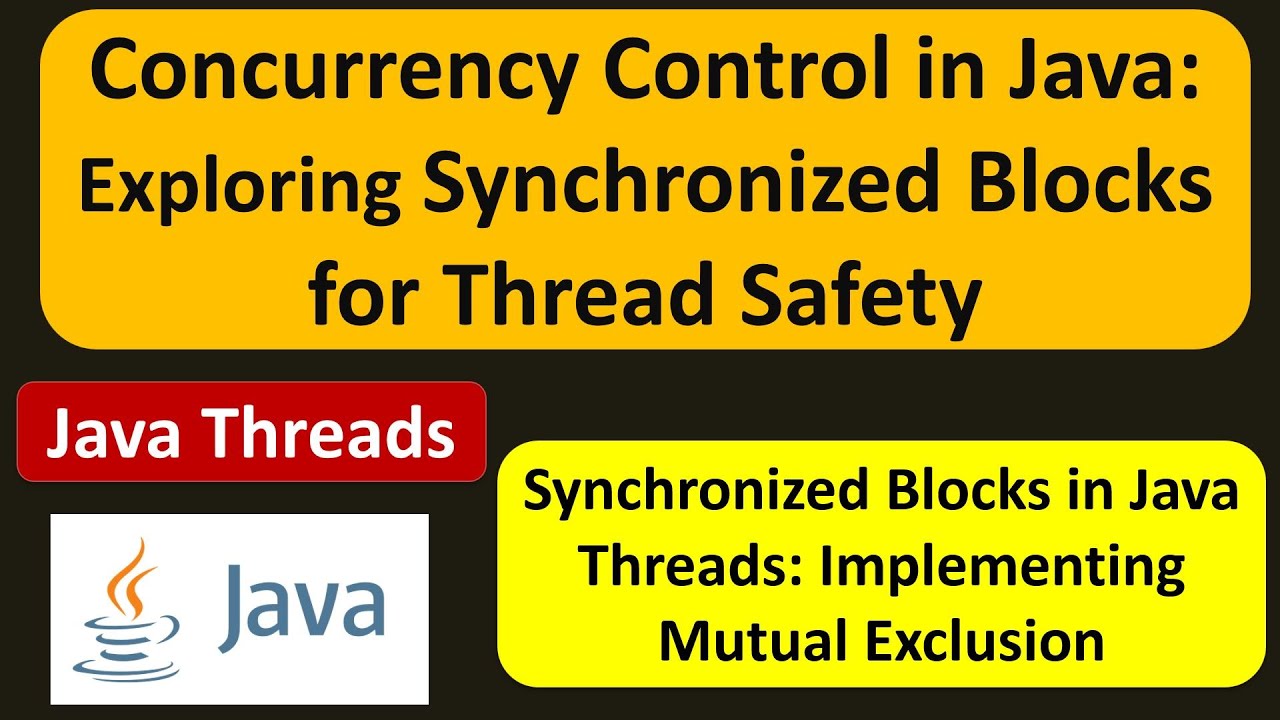 Concurrency Control in Java: Exploring Synchronized Blocks for Thread Safety | Java Synchronization
