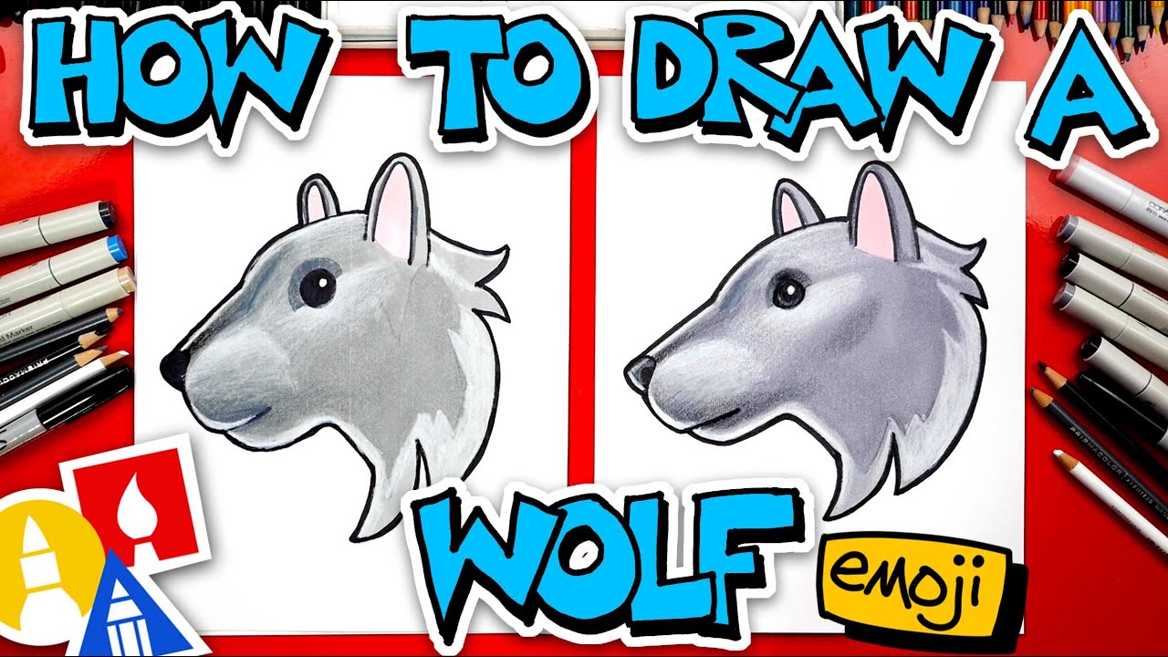 How To Draw The Wolf Head Emoji 🐺