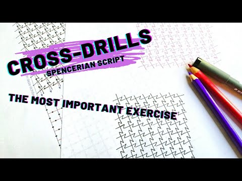 SPENCERIAN SCRIPT Cross Drill Tutorial / Learning the most important exercise!